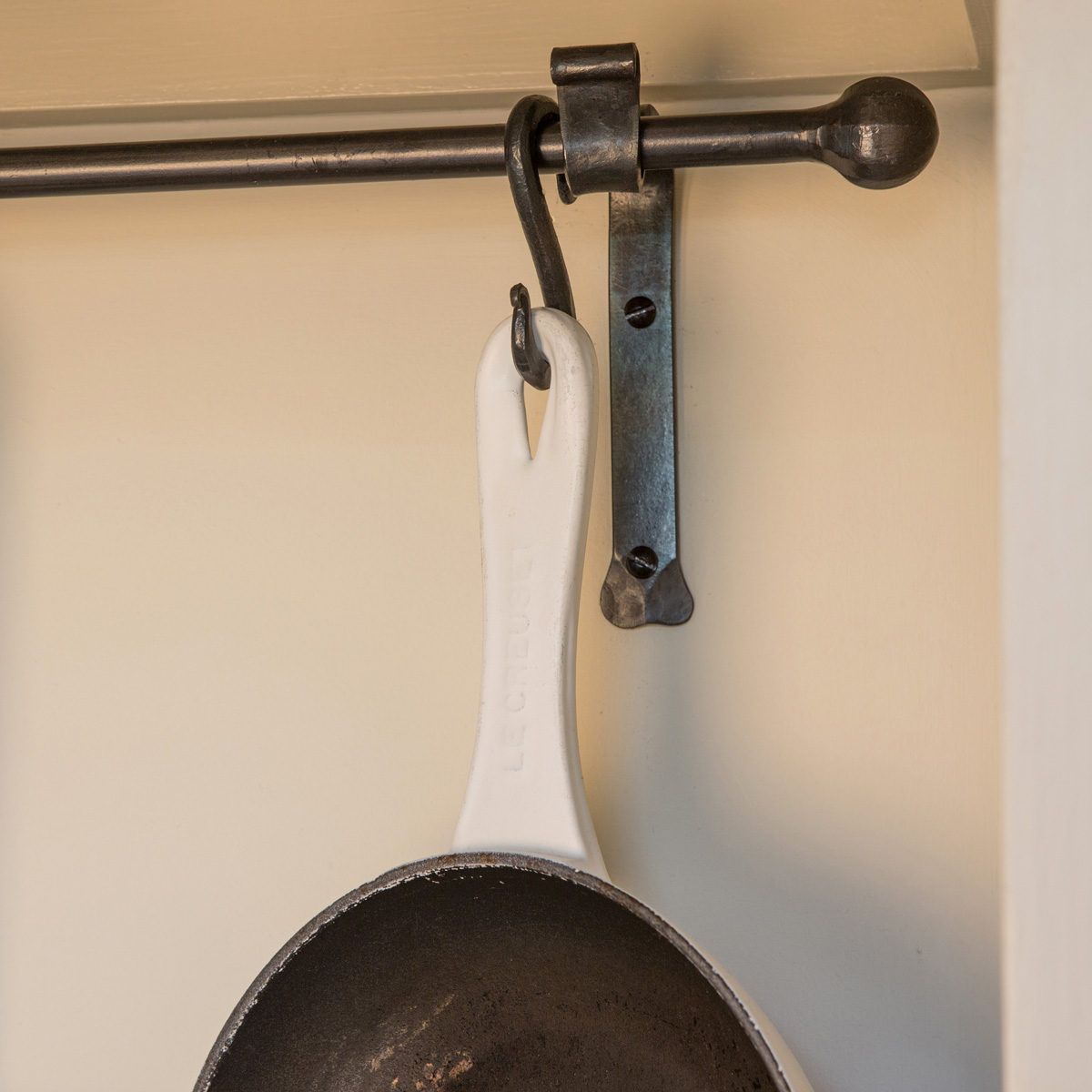 Wrought Iron Pan Rail 850mm | Wrought Iron Homeware